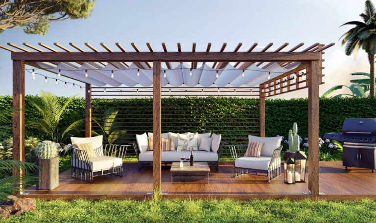 Pérgolas con diferentes estilos de techo: funcionalidad y estética